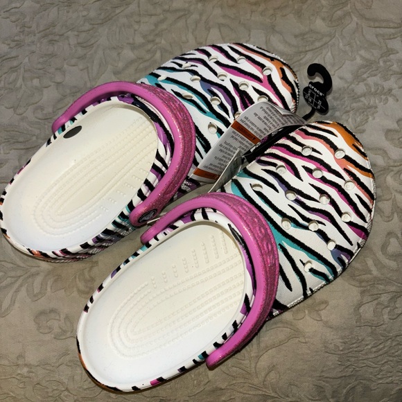 CROCS | Shoes | Crocs Zebra Print Shoes | Poshmark